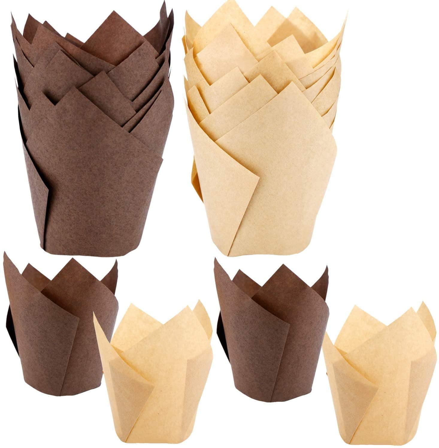 Tulip Cupcake Liners, 60pcs Baking Cups Muffin Tins Treat Cups for Weddings, Birthdays, Baby ...