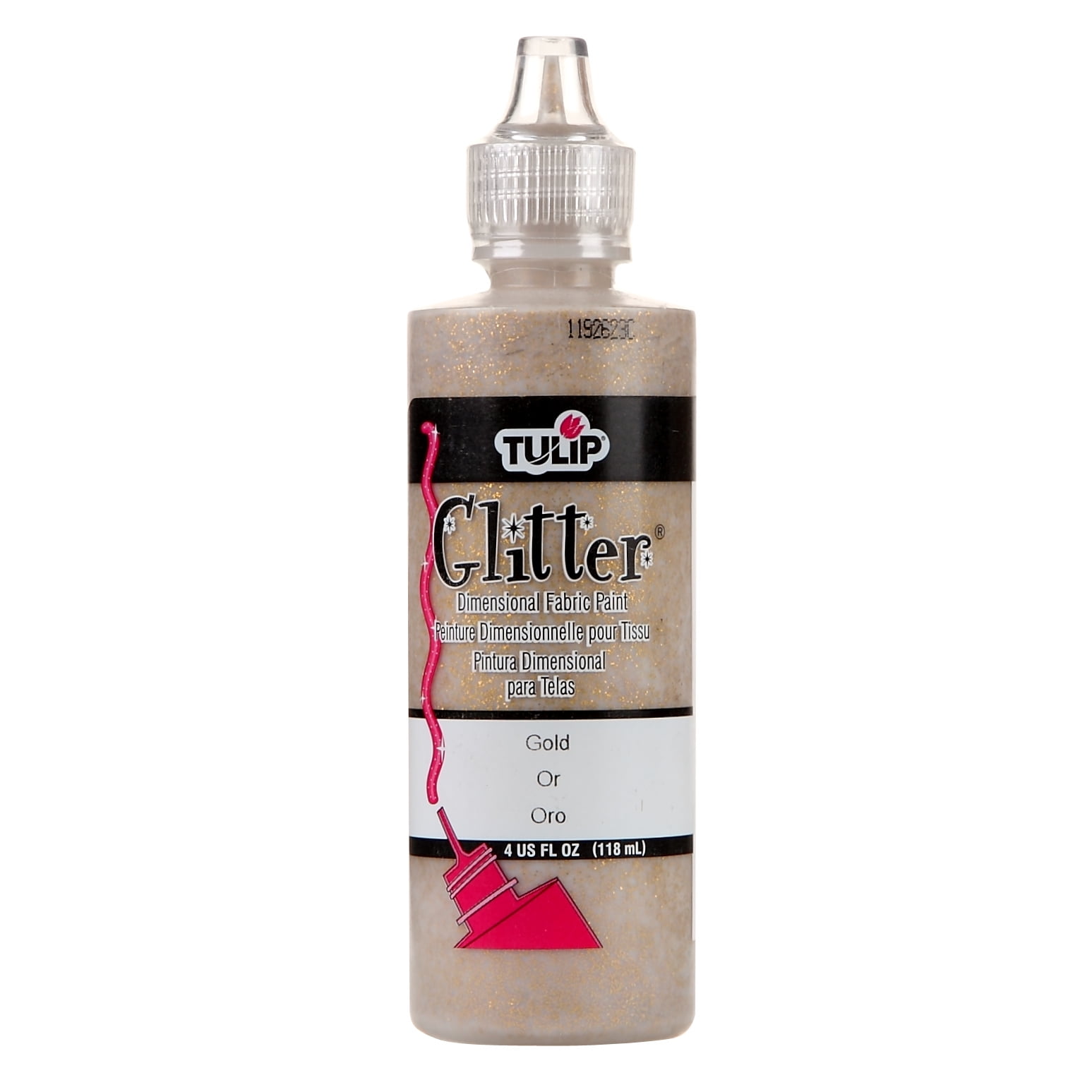 Tulip Puff Fabric Paint Glitter Gold Glitter 4 fl oz, Liquid Gel ...