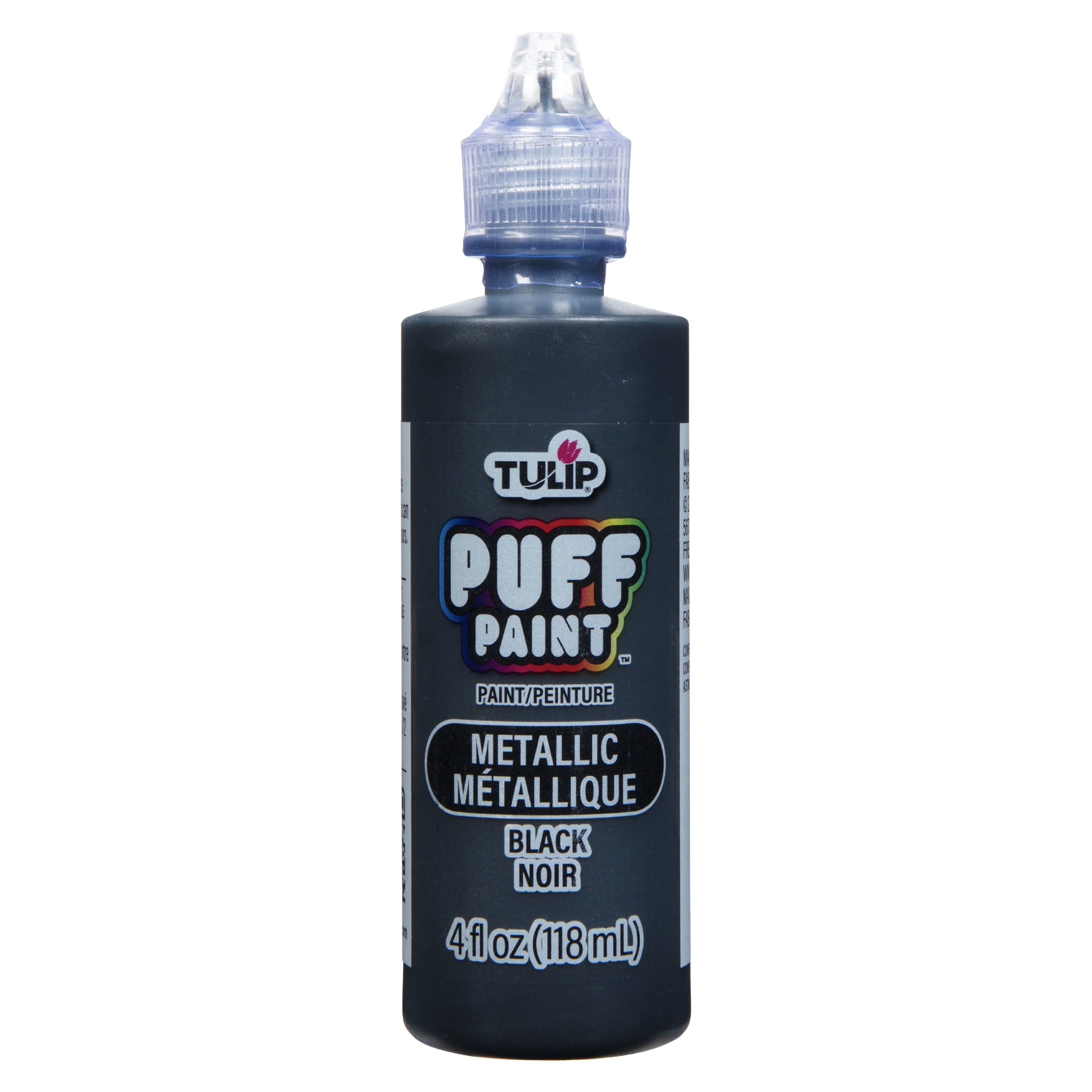 Tulip Puff Fabric Paint, Metallic Black, 4 fl oz, Liquid Gel - Walmart.com