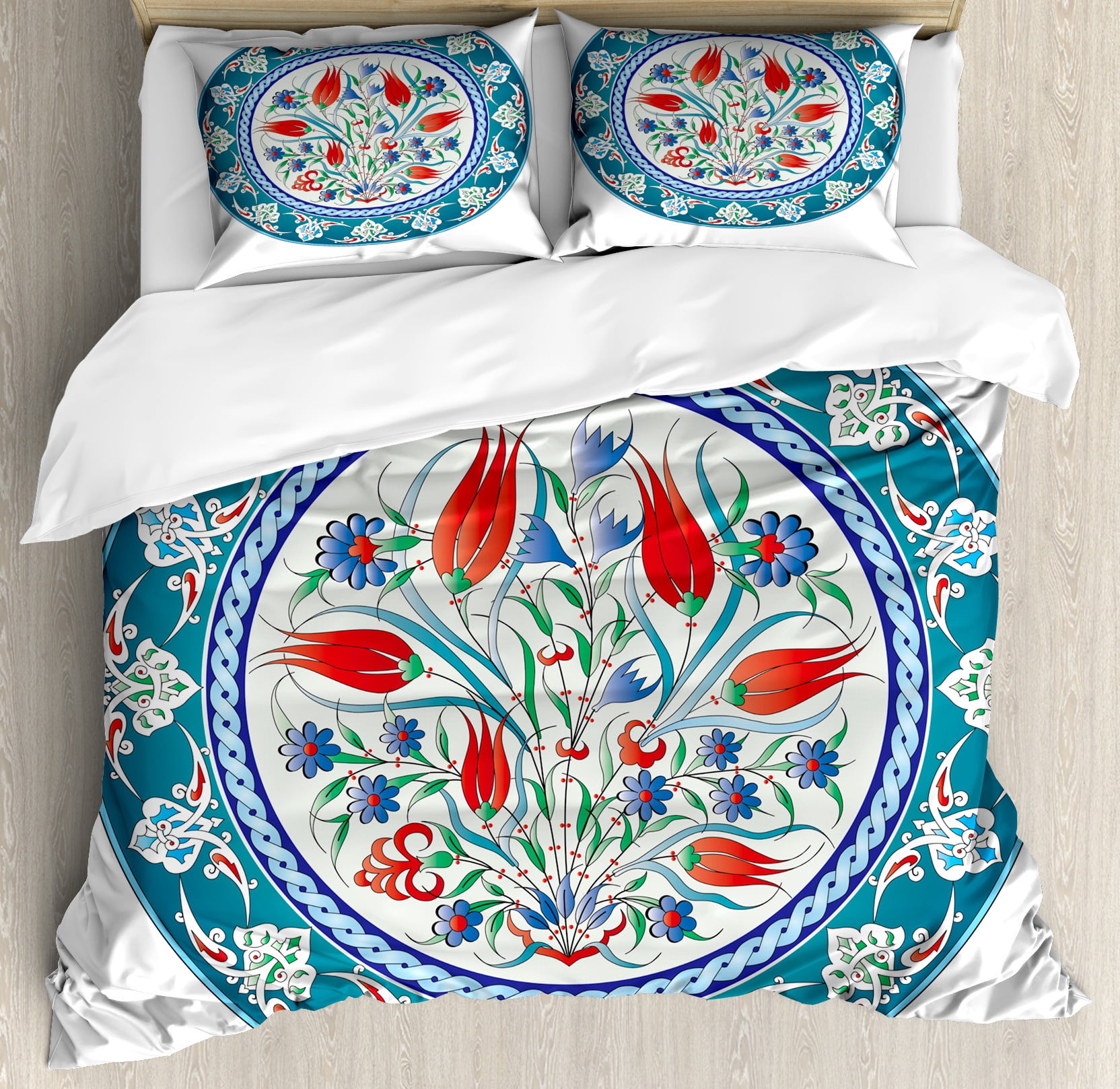 Tulip Duvet Cover Set, Historical Traditional Medieval Turkish Ornate ...