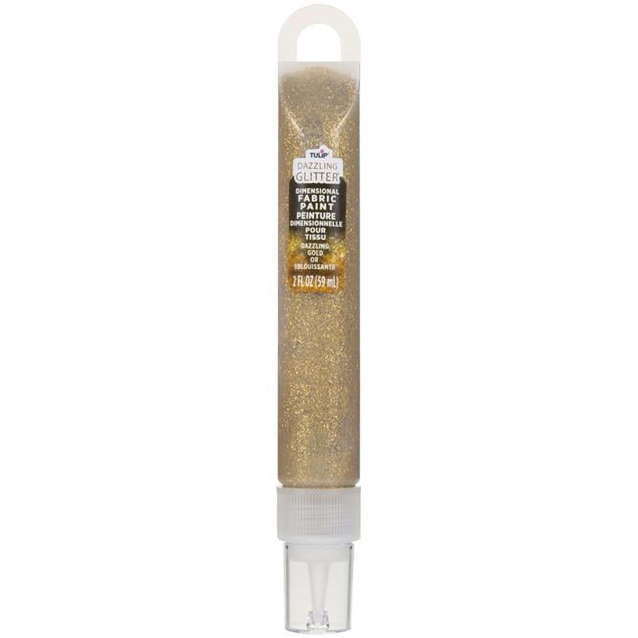 Tulip Fabric Dazzling Glitter Paint 2oz Gold - Walmart.com