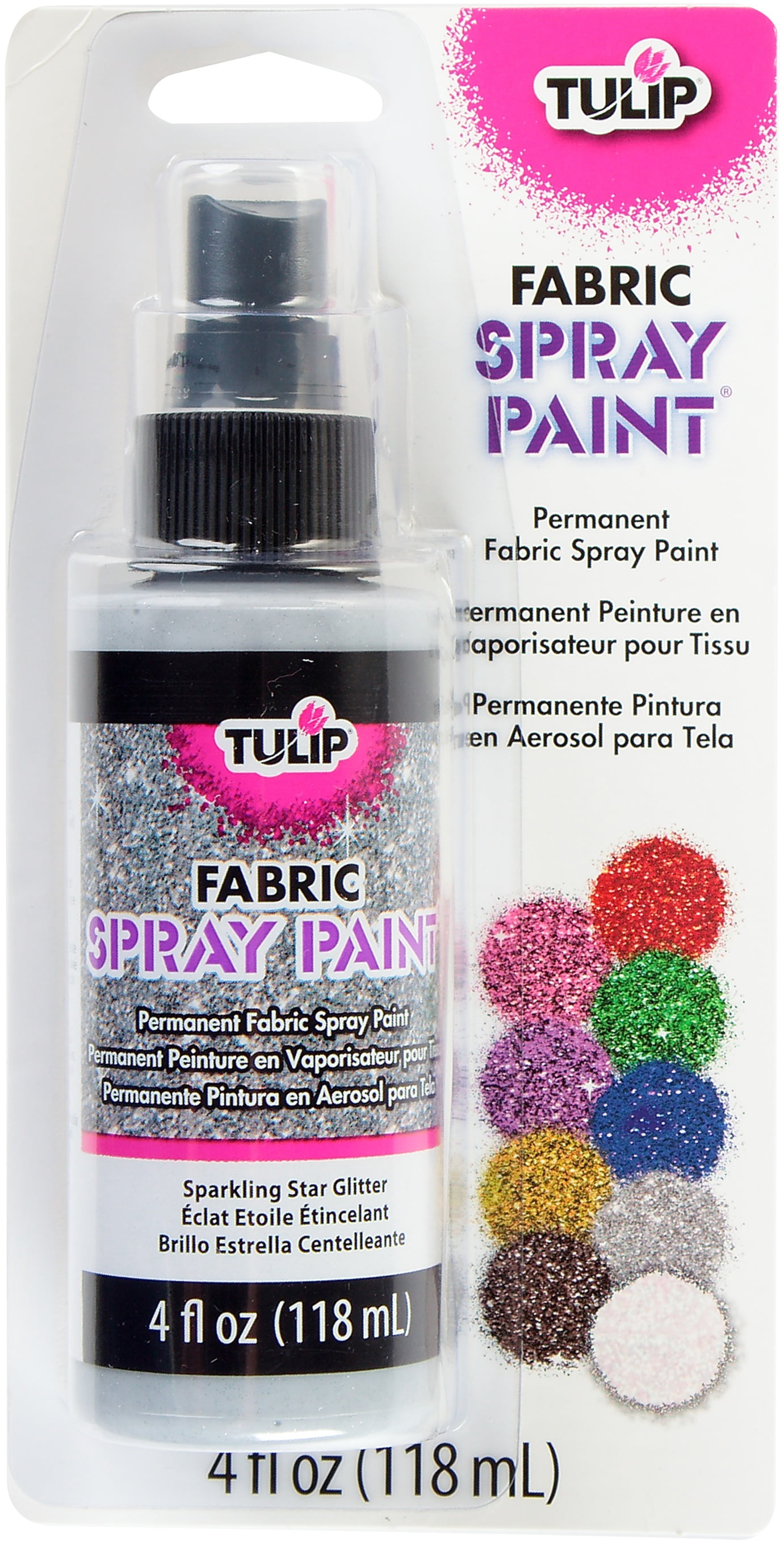 Tulip Fabric Glitter Spray 4oz - Sparkling Star for Clothes Paint ...
