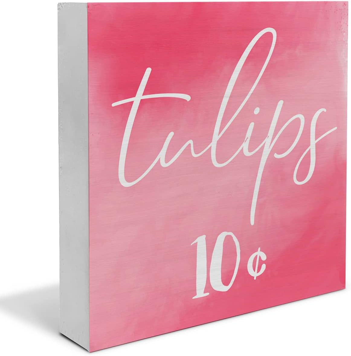 Tulip Floral Wooden Box Sign Farmhouse Spring Summer Wood Box Sign Art ...