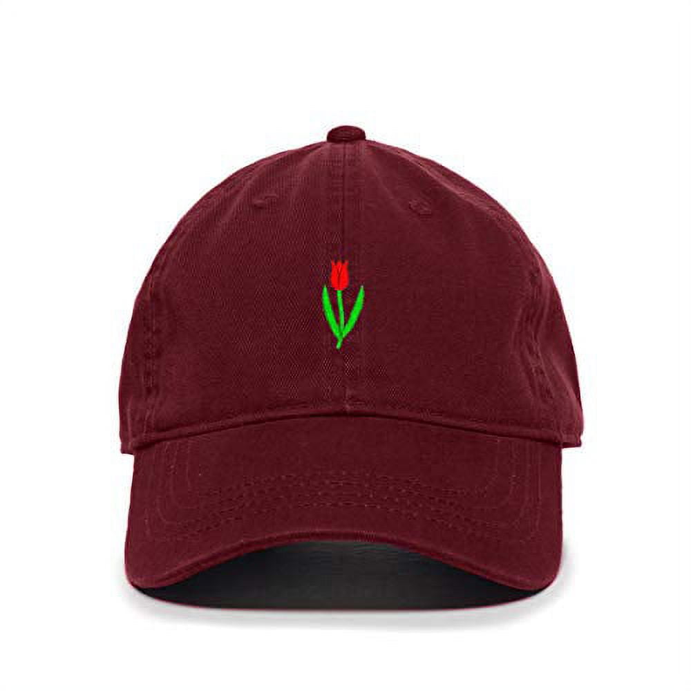 Tulip Flower Baseball Cap Embroidered Cotton Adjustable Dad Hat ...