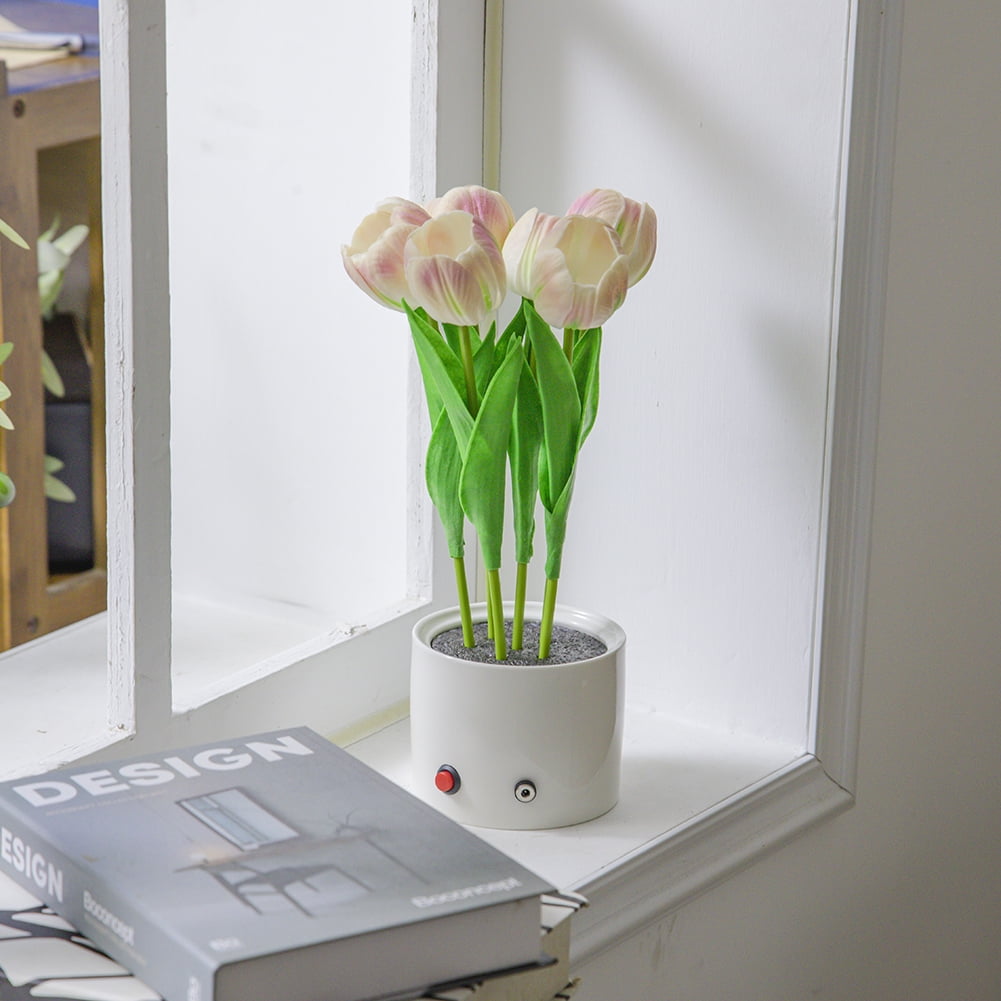 Tulip Flower Led Table Night Lights,Usb Charging Tulips Table Lamp ...