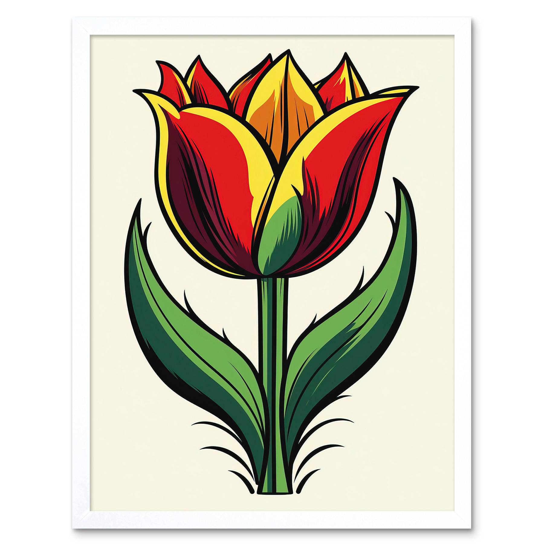 Tulip Flower Old School USA Tattoo Ink Body Art Rockabilly Americana ...