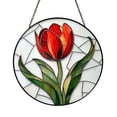Tulip Flower Stained Glass Suncatcher – Spring Floral Window Art ...