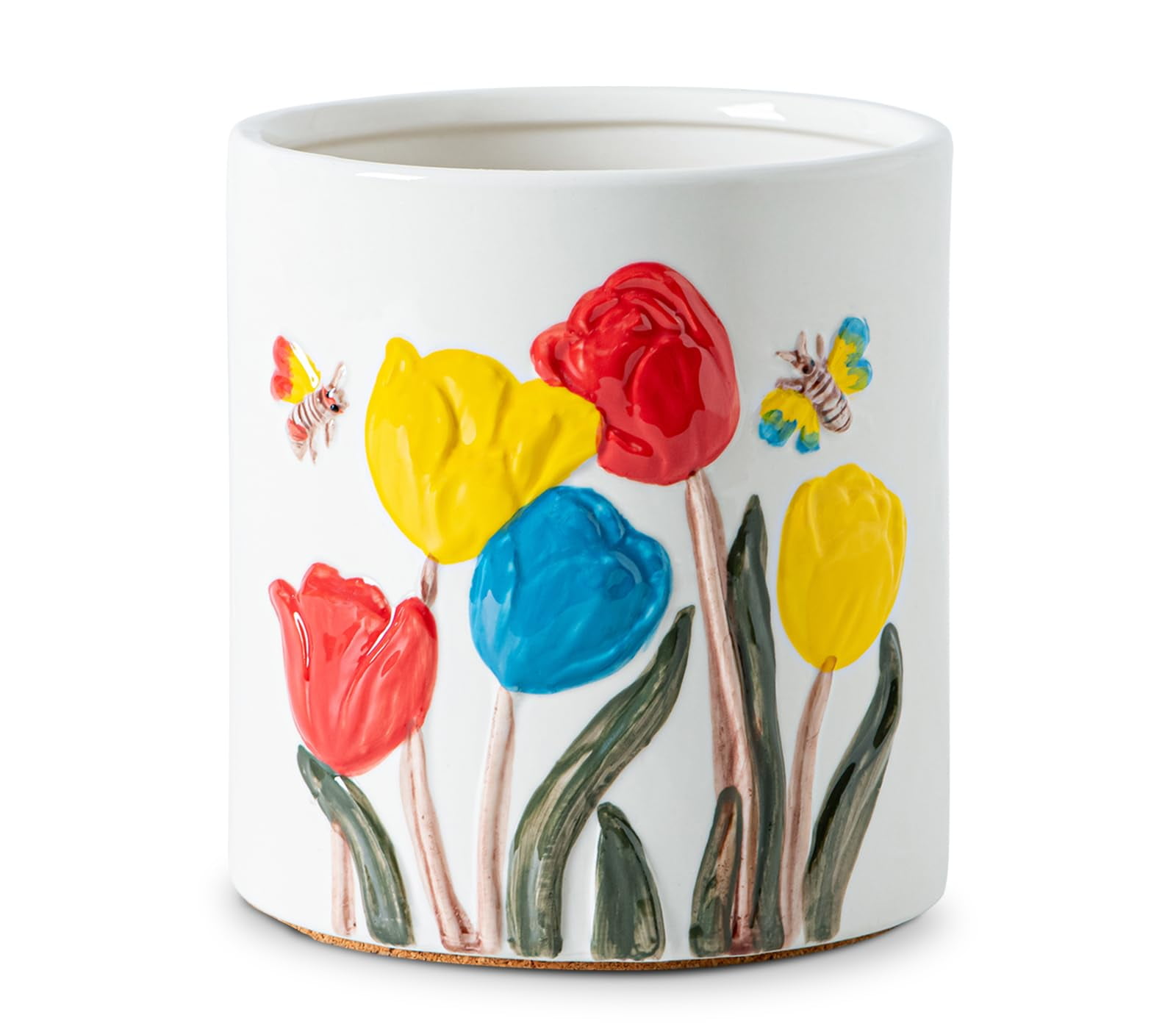 Tulip Kitchen Utensil Holder Ceramic Utensil Holder For Kitchen Counter ...