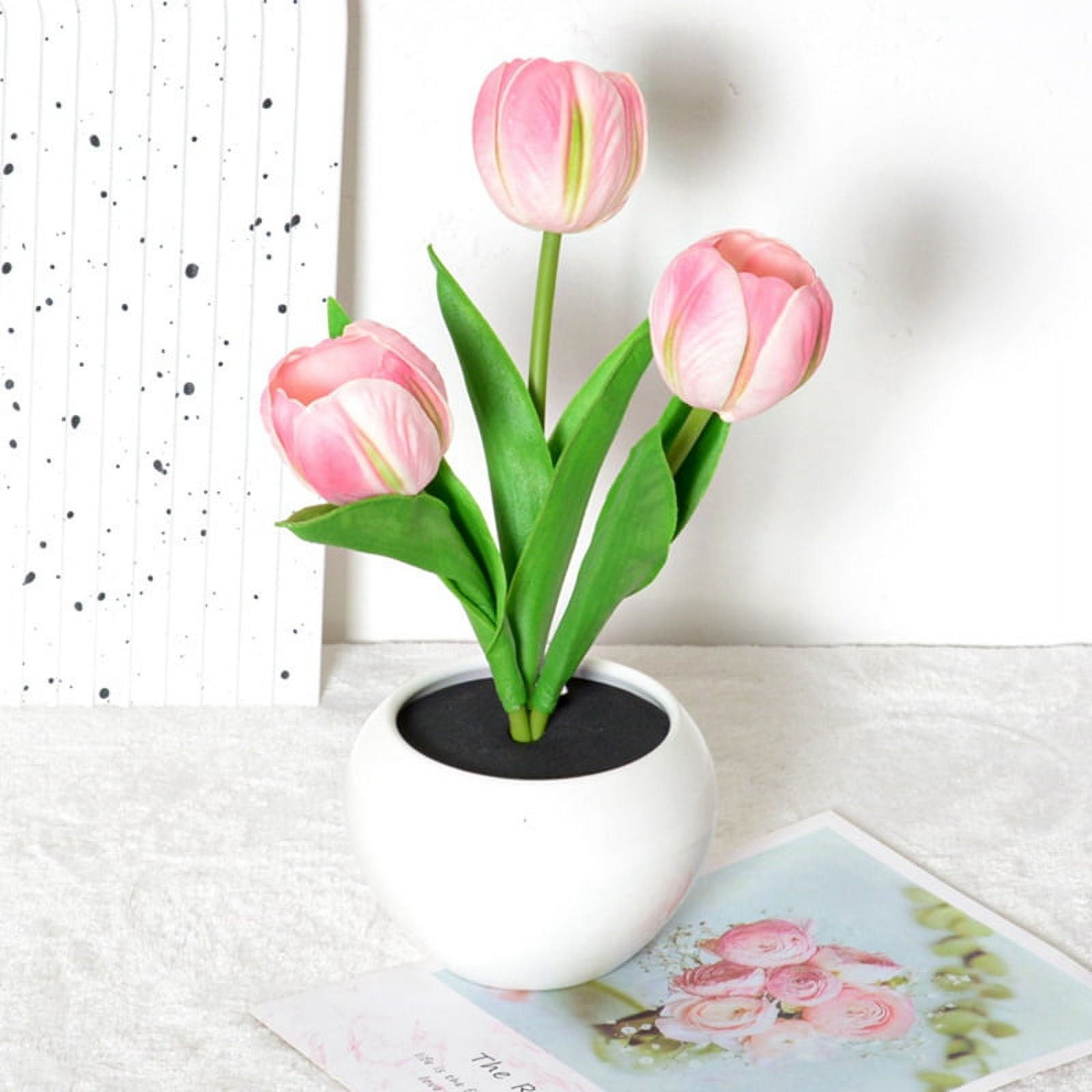 Tulip Lamp Lights Table Flower Desk Led Night Light for Living Room ...