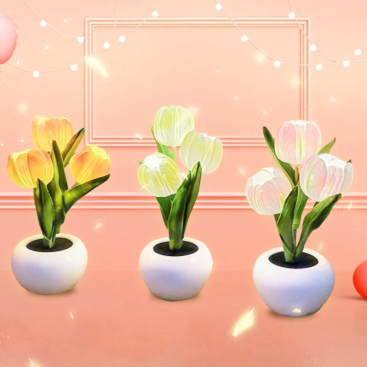 Tulip Lamp Lights Table Lamp Flower Desk Lamp Led Tulip Night Light for ...