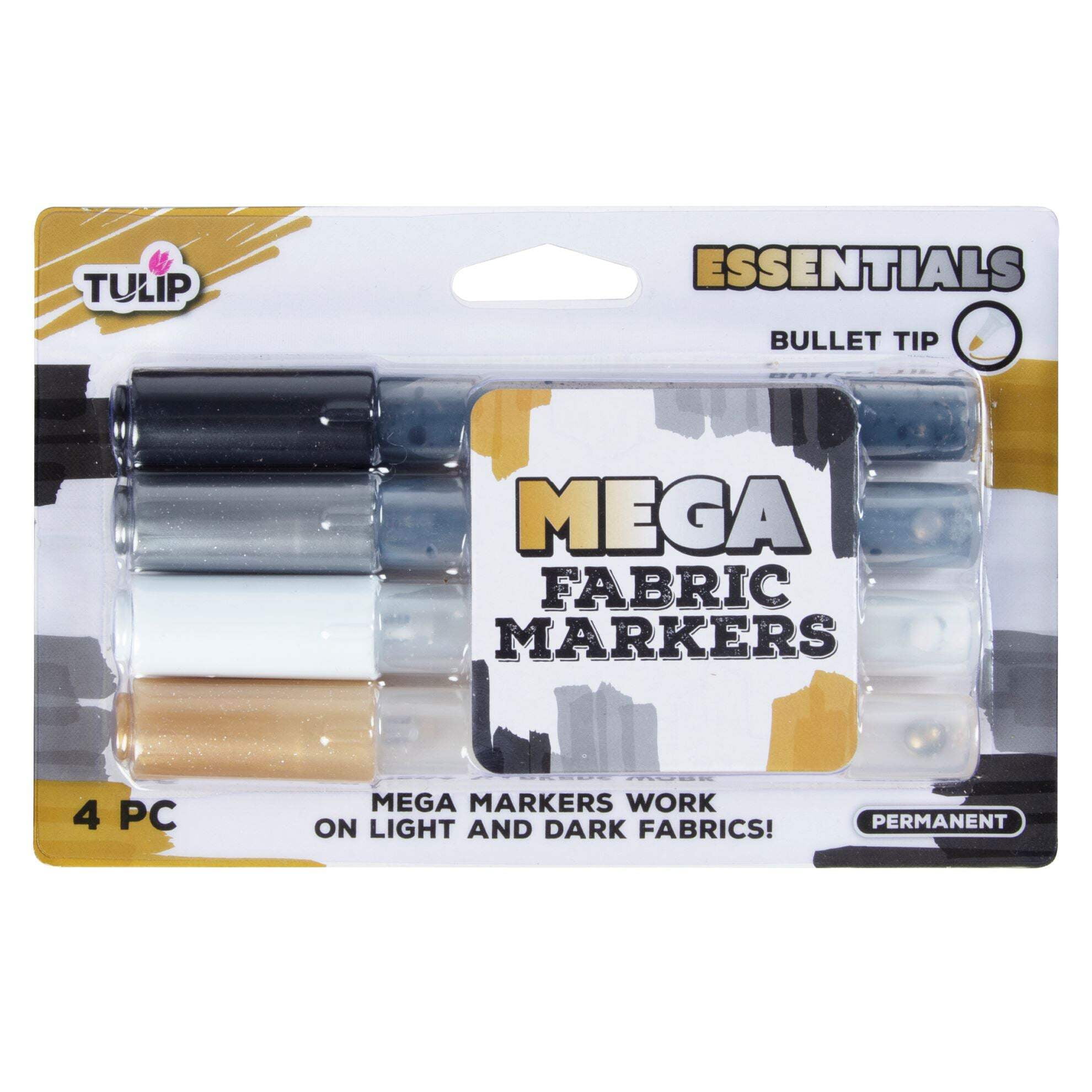Tulip Mega Fabric Markers Essentials 4 Pack - Walmart Business Supplies