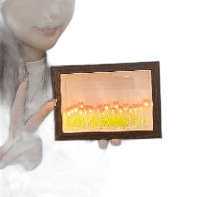 Tulip Night Light Diy Luminous Ornament Handmade Creative Gift Tulip ...