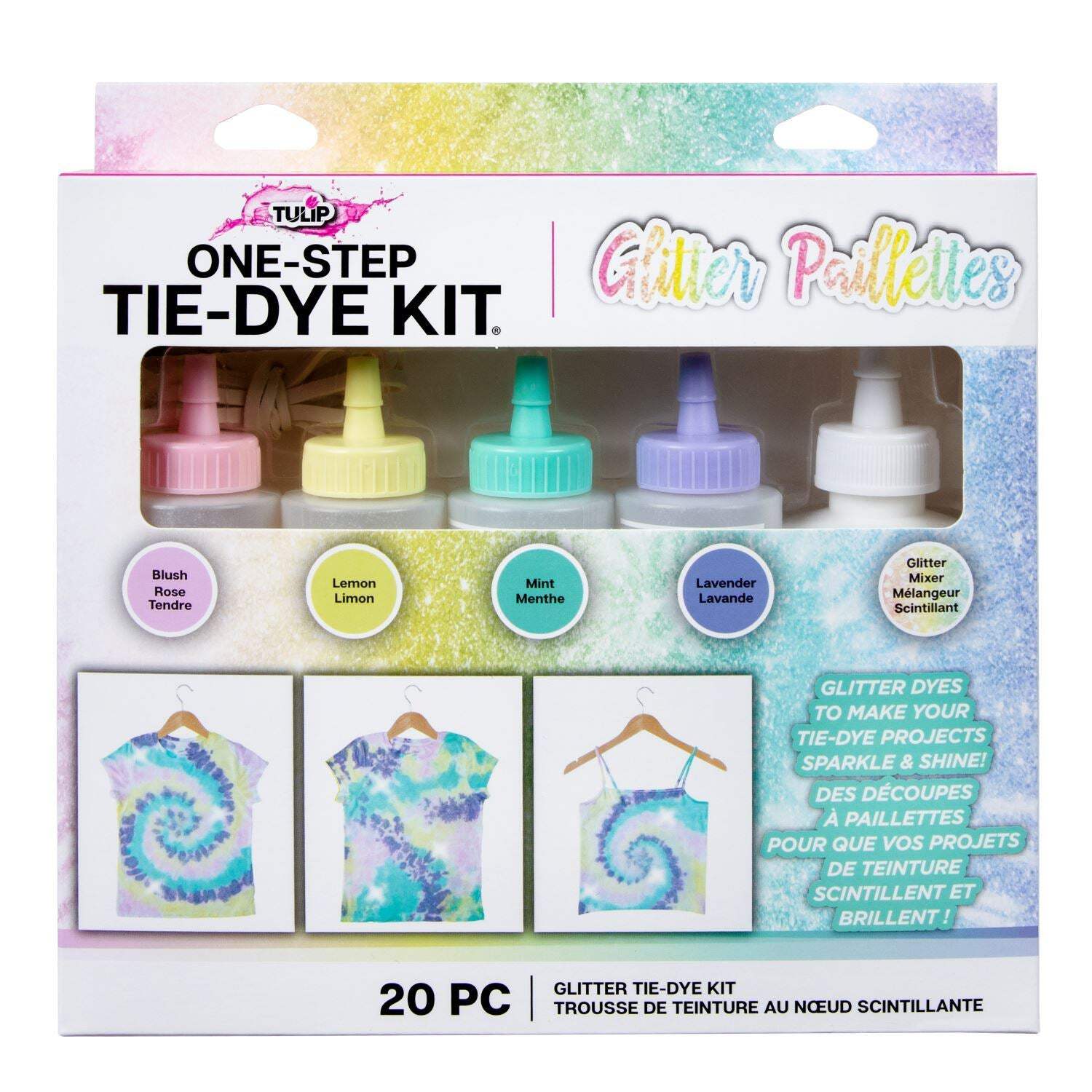 Tulip One Step Tie Dye Glitter Technique Kit, Cloud Colors - Walmart.com