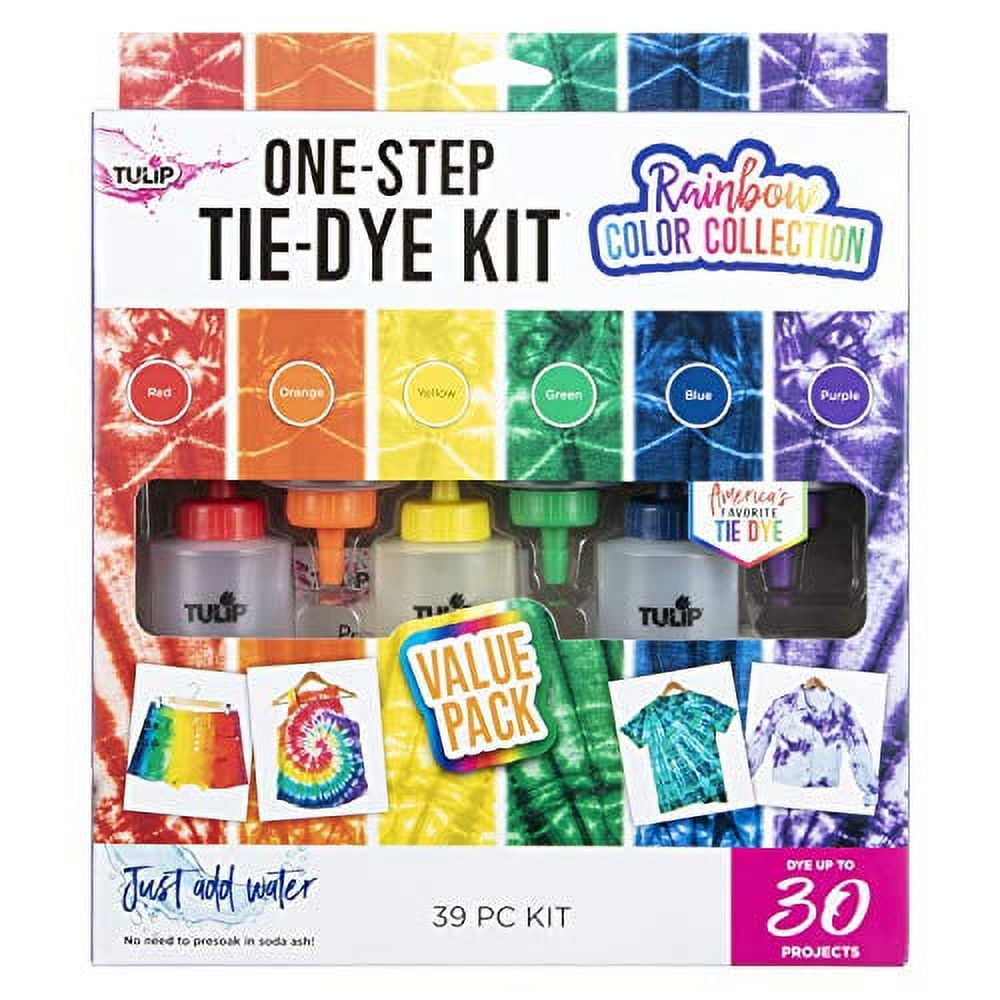 Tulip One-Step Tie-Dye Kit 6 Rainbow, 4 Bonus Refill Packs, Long ...