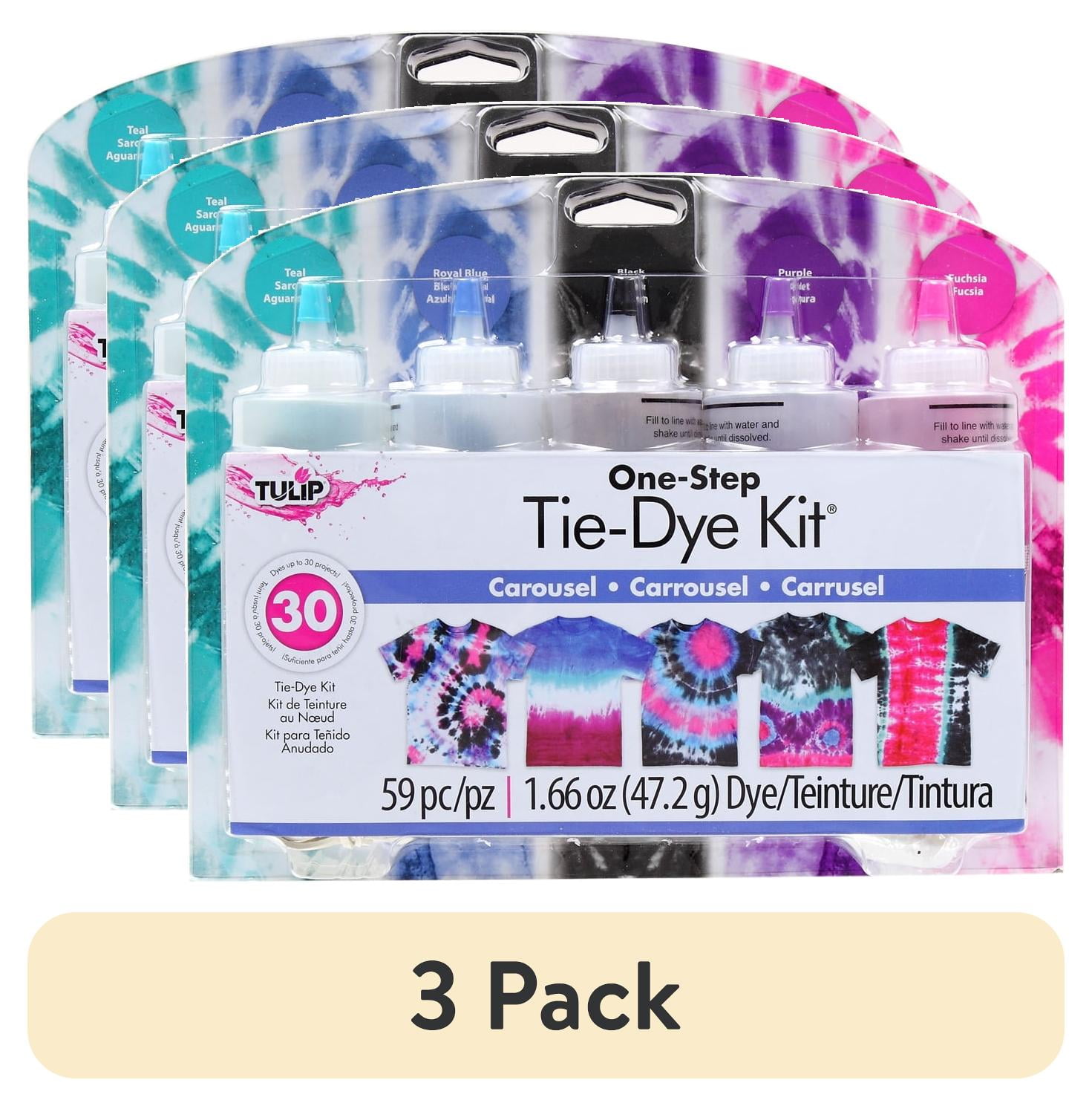 (3 pack) Tulip One Step Tie Dye Kit: Carousel Colors - Walmart.com
