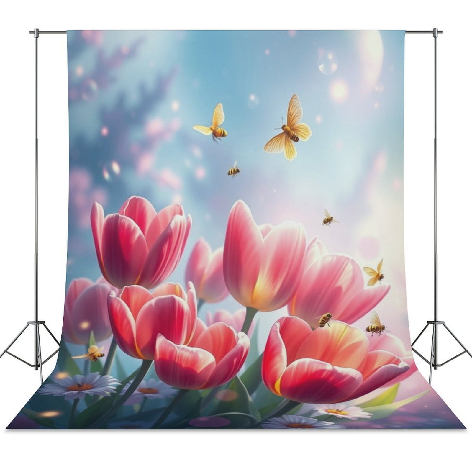 Tulip Party Backdrop Birthday Decoration Backgrounds for Photographs ...