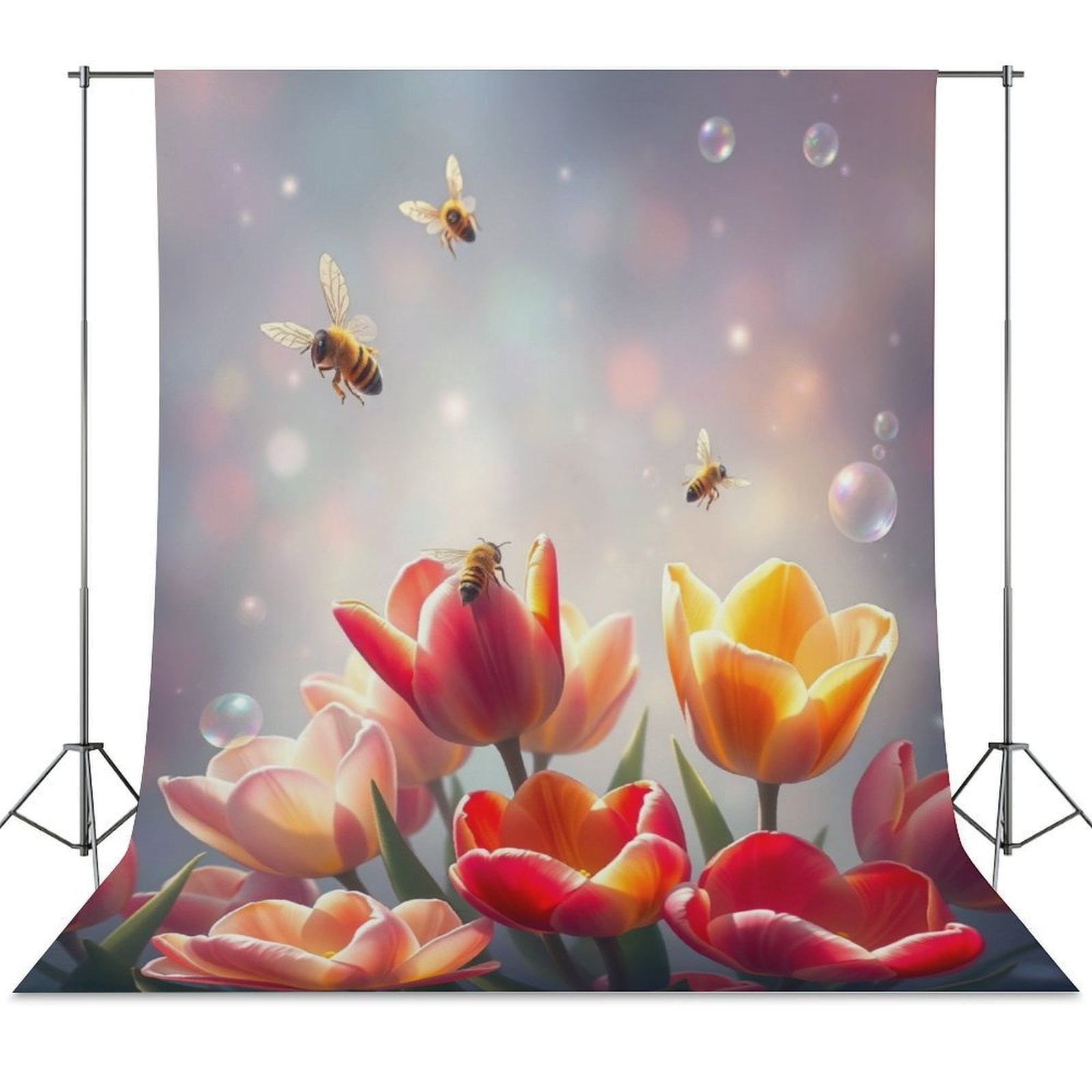 Tulip Party Backdrop Birthday Decoration Backgrounds for Photographs ...