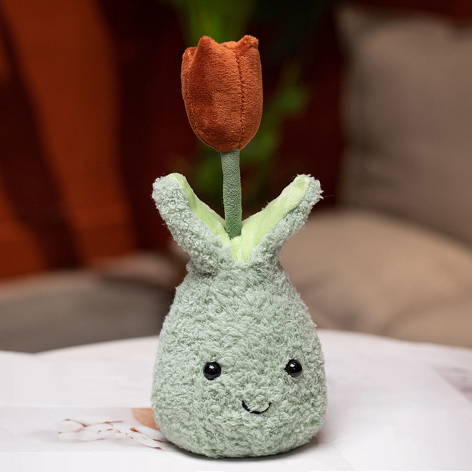 Tulip Plush Toy, 8" Flower Stuffed Plushie Decoration, Soft Fluffy Toy ...