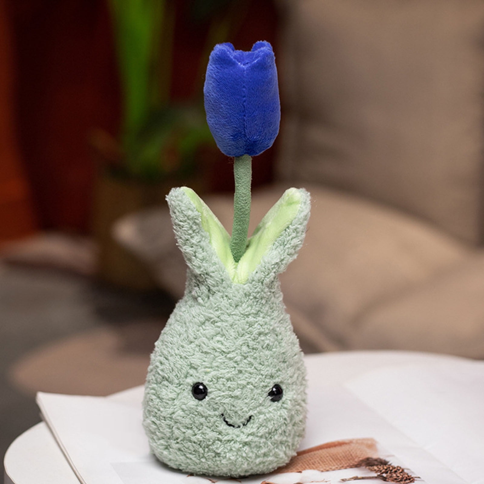 Tulip Plush Toy, 8" Flower Stuffed Plushie Decoration, Soft Fluffy Toy ...