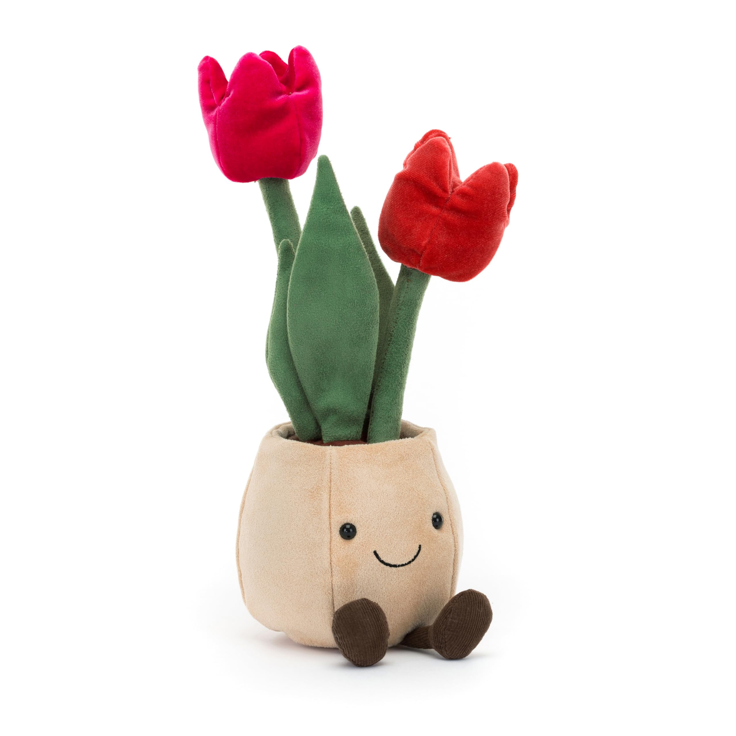 Tulip Pot Stuffed Toy, 12 inches - Plant & Flower Plush - Fun Décor ...