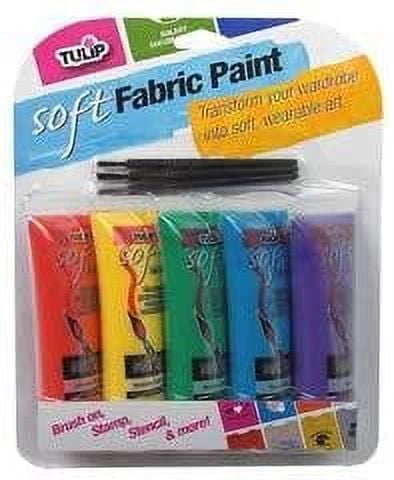 Tulip Primary Soft Fabric Paint Set, 5 Piece - Walmart.com