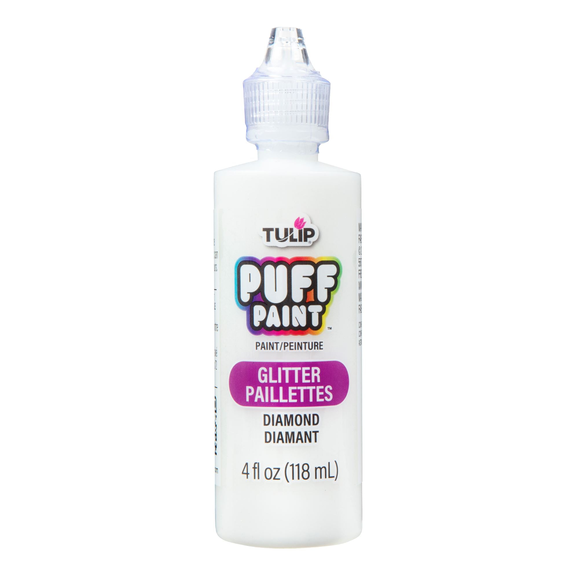 Tulip Puff Fabric Paint, Diamond Glitter, 4 fl oz, Liquid Gel - Walmart.com