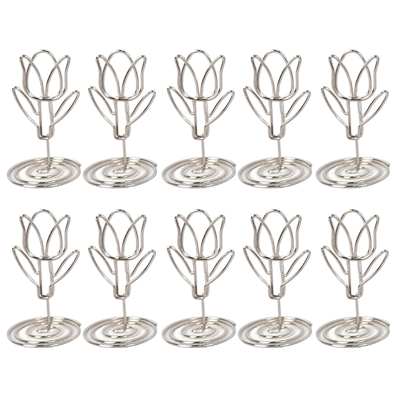 "Tulip-Shaped Note Holder - Set of 10 Stable Standing Memo Holders for ...