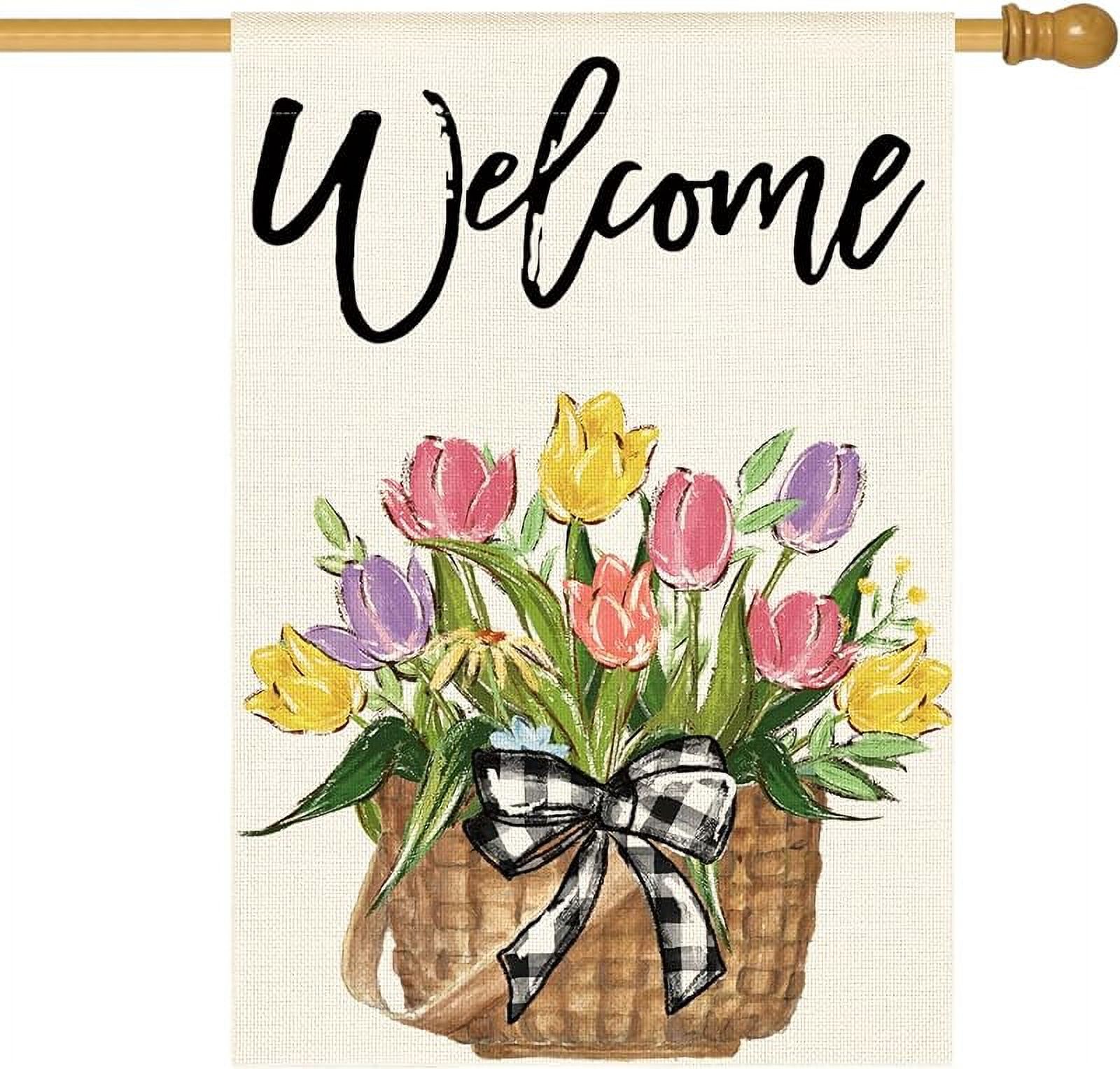 Tulip Spring Summer Garden Flag 12x18 Inch Double Sided Outside, Floral ...