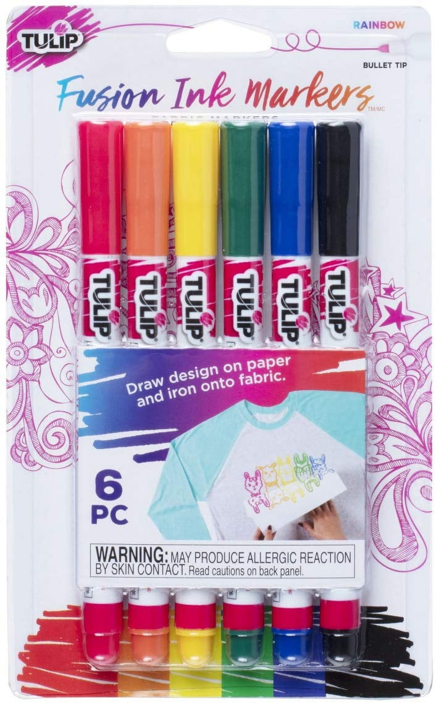 Tulip Sublimation Markers 6/Pkg-Rainbow - Walmart.com