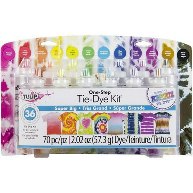 Tulip Super Big One-Step Tie-Dye Kit, 36 Projects, 12 Colors - Walmart.com