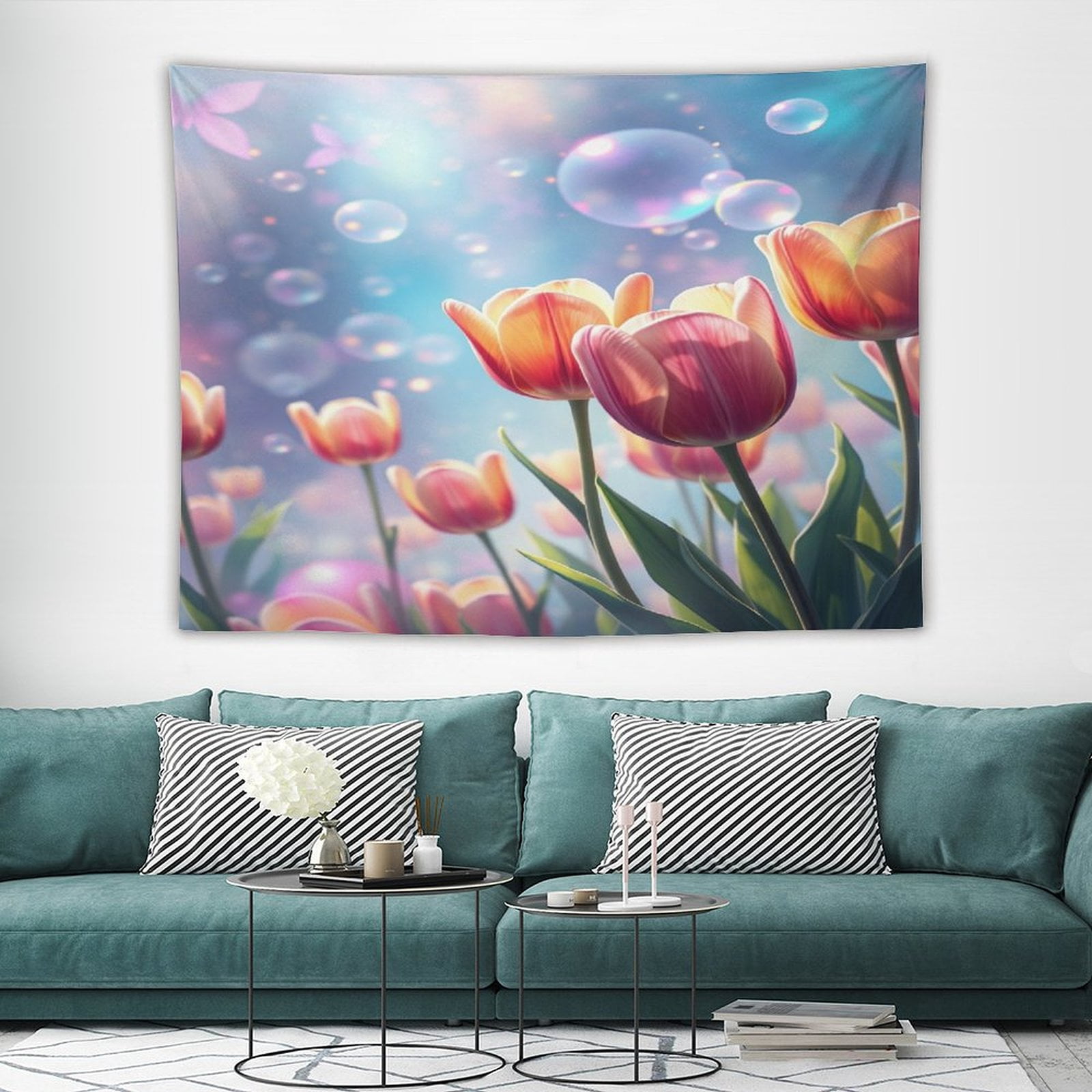 Tulip Tapestry Wall Hanging Art Living Room Home Decor Cloth - Walmart.com