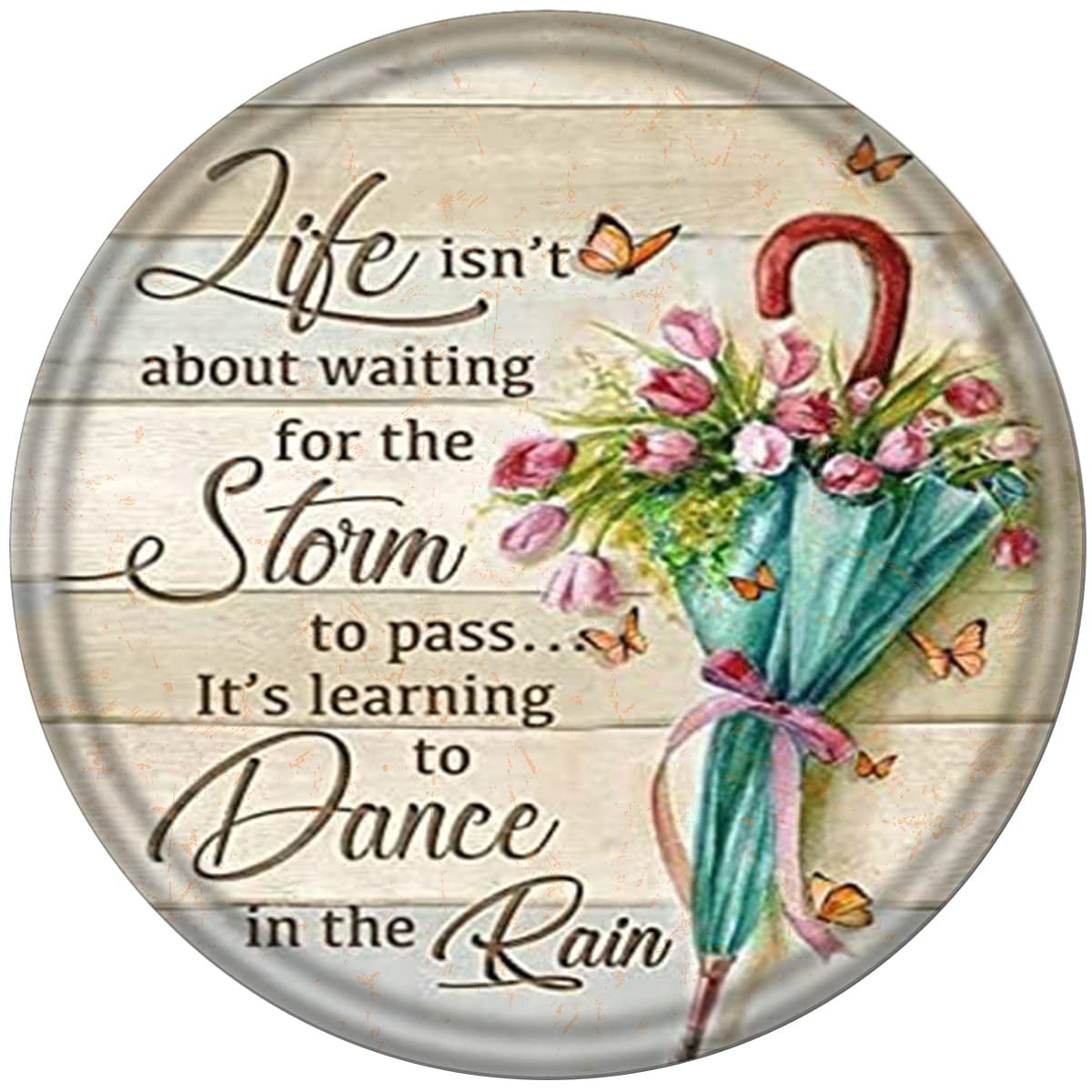 Tulip Umbrella Vintage Round Metal Aluminum Tin Sign Door Signs ...