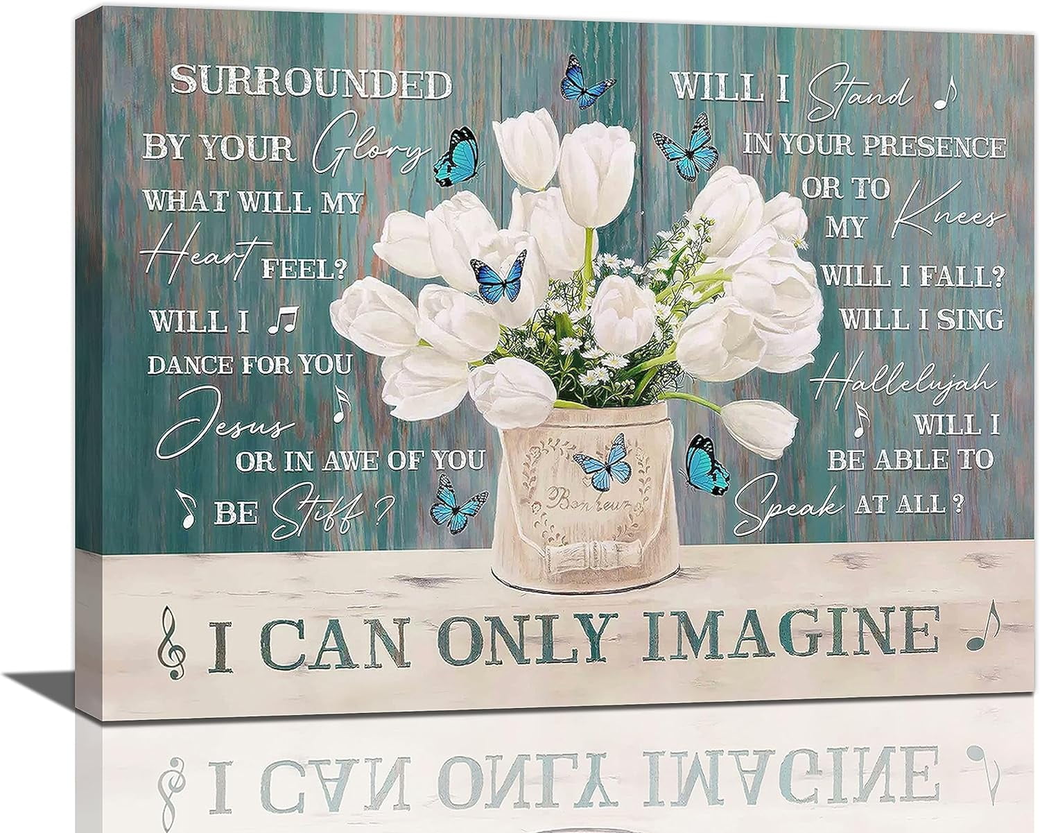 Tulip Wall Art Flower Butterfly Pictures Wall Decor I Can Only Imagine ...