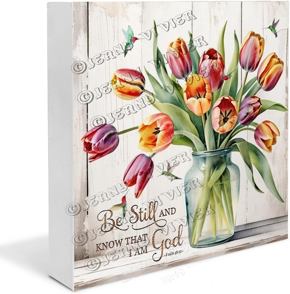 Tulip Wooden Box Sign Tulip Gifts Antique Boho Farmhouse Decor Tulip ...