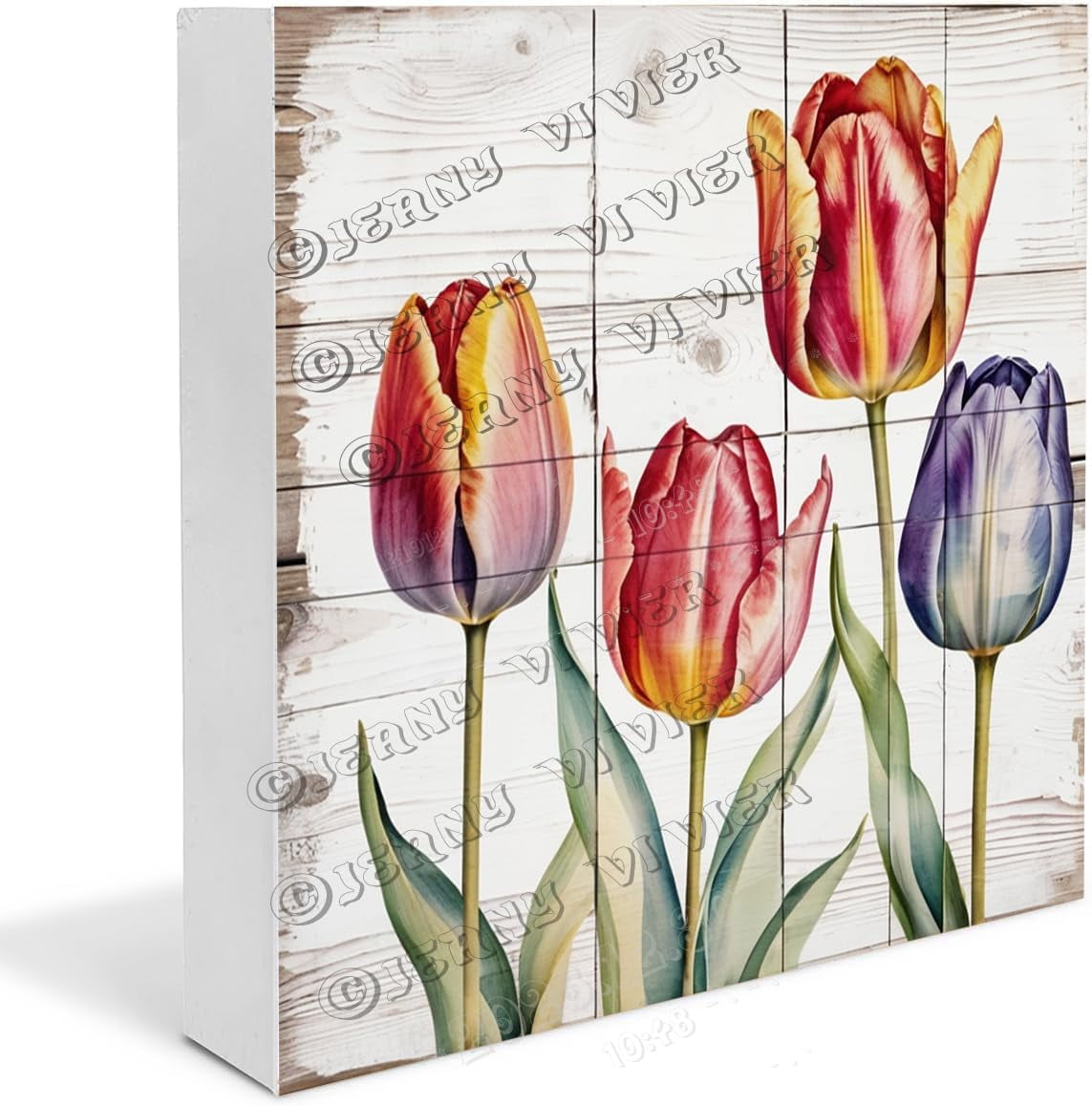 Tulip Wooden Box Sign Tulip Gifts Funny Bathroom Decor Tulip Decor for ...