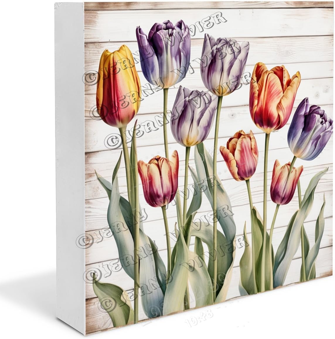 Tulip Wooden Box Sign Tulip Gifts Funny Office Decor Tulip Decor for ...