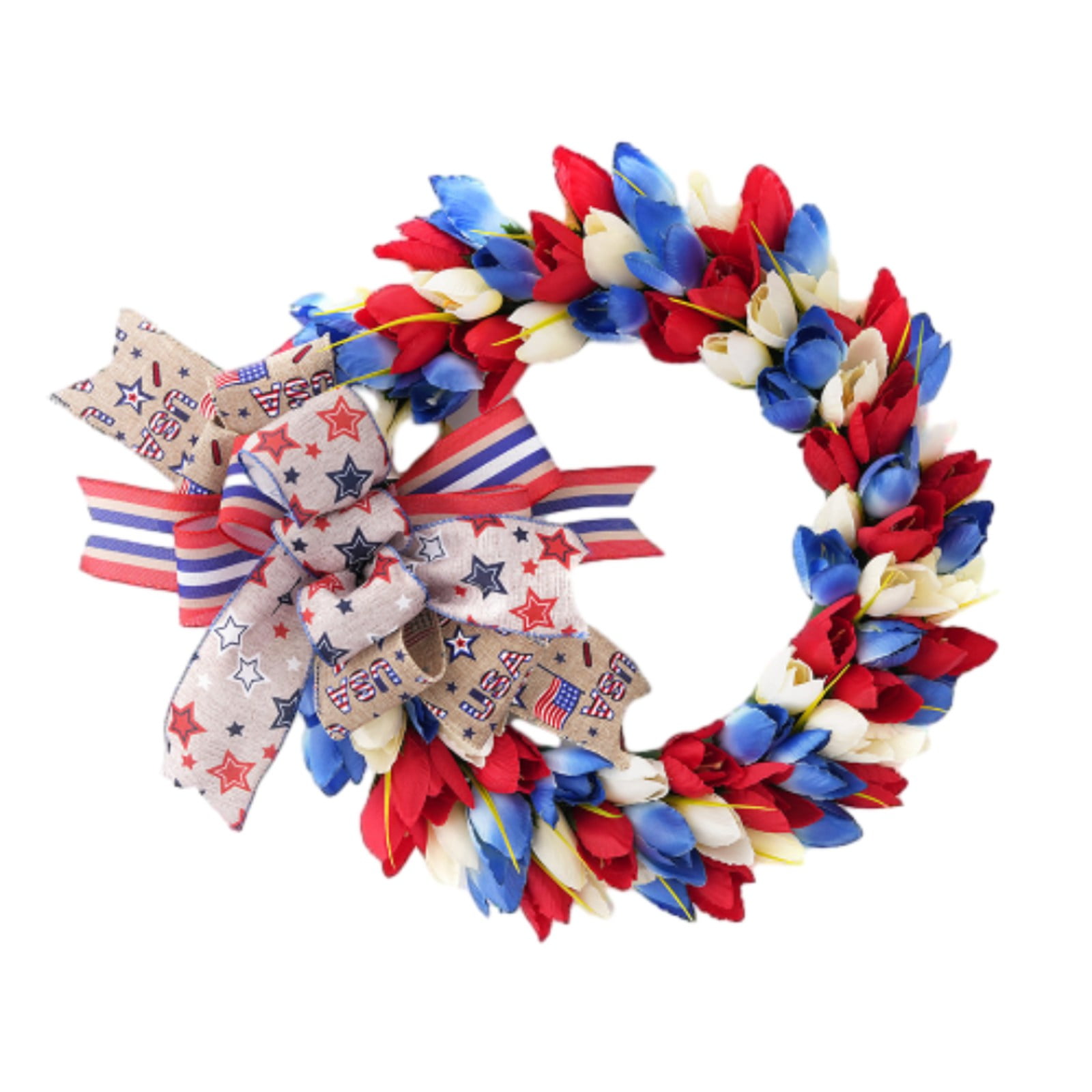 Tulip Wreath Spring Wreath, Artificial Tulip Wreath for Front Door ...