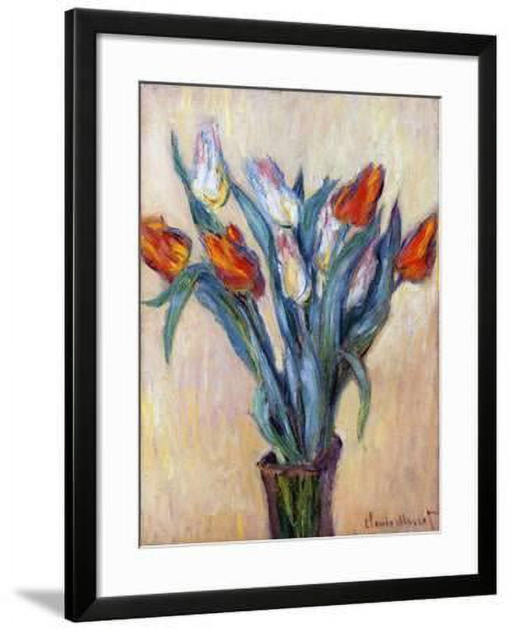 Tulips, 1885, Botanical Framed Art Print Wall Art by Claude Monet Sold ...