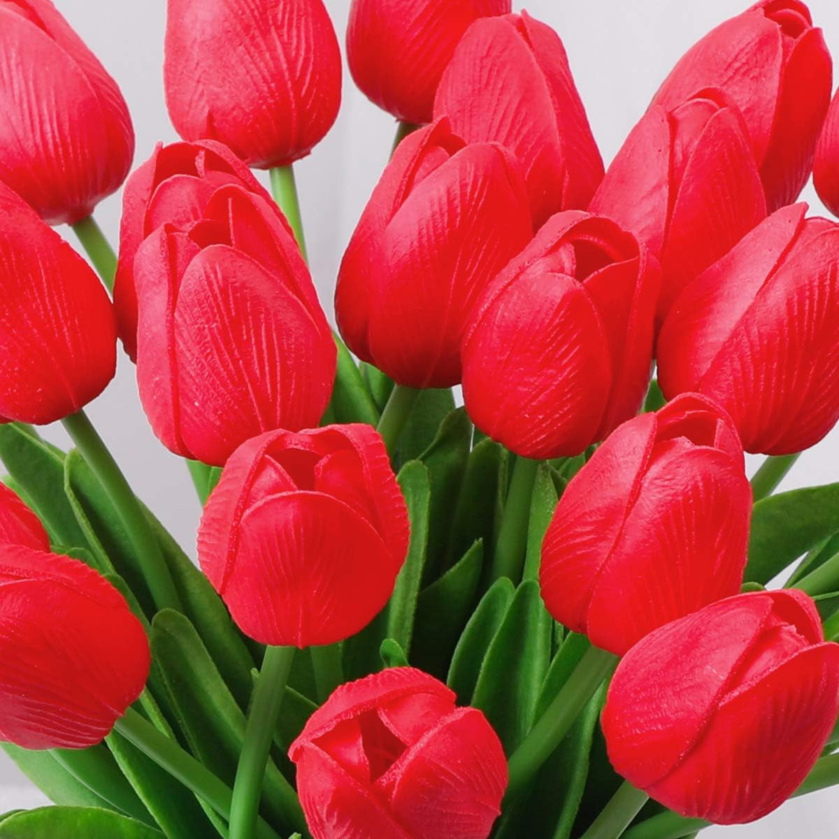 Tulips Artifical Flowers Real Touch Faux Tulip Stems PU Tulip Bouquet ...