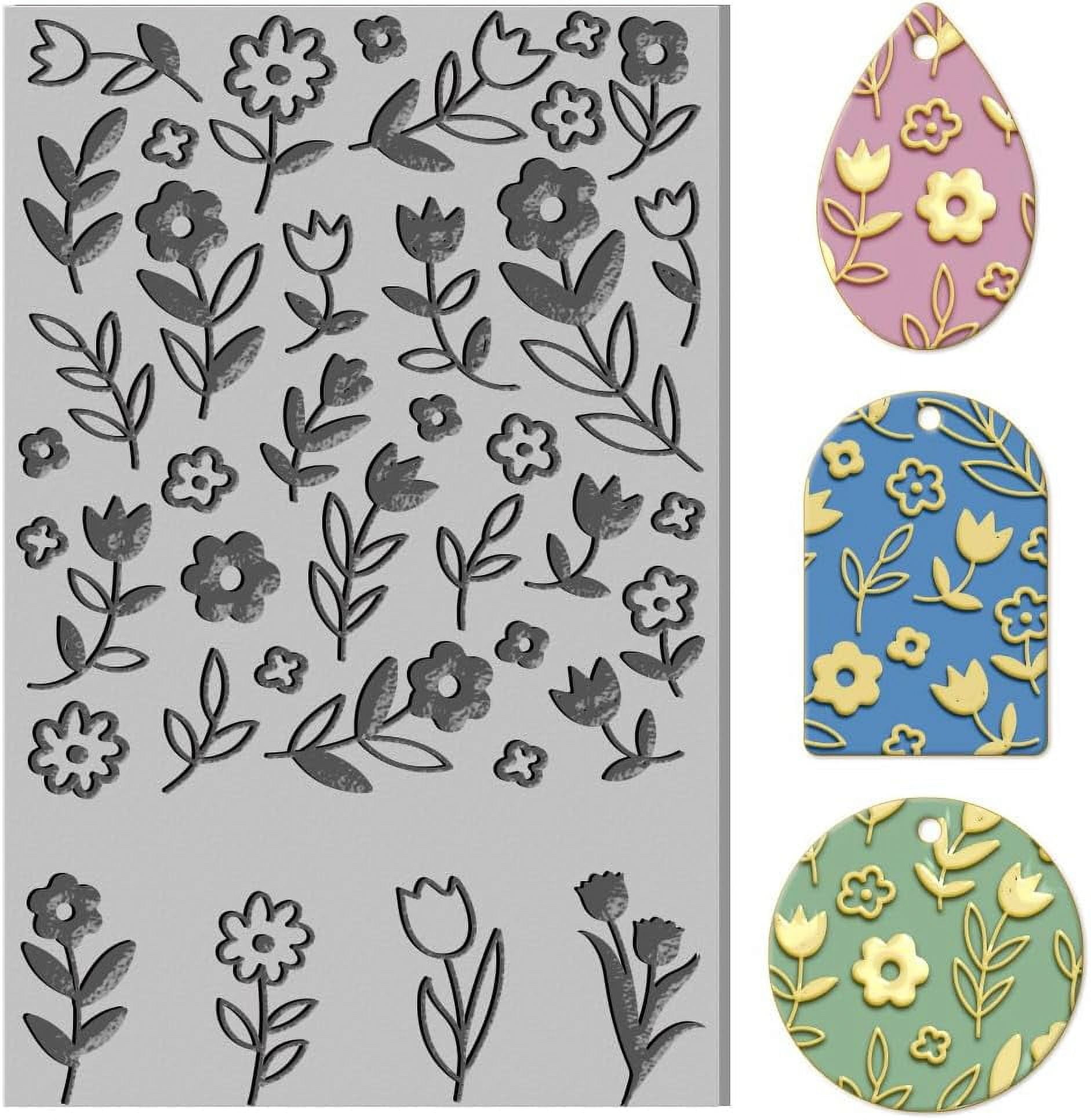 Tulips Clay Texture Mat Clay Flower Modeling Pattern Pad Texture Sheets for Polymer Clay Making ...