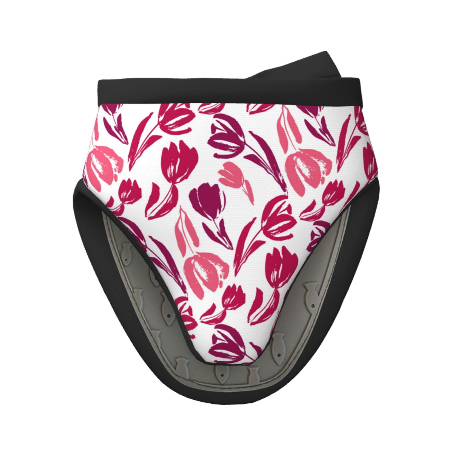 Tulips Flowers Red Pink Oven Mitts Heat Resistant with Hanging Loop ...