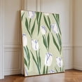 Tulips Green Floral Home Spring Apartment Decor, Stretched Canvas ...