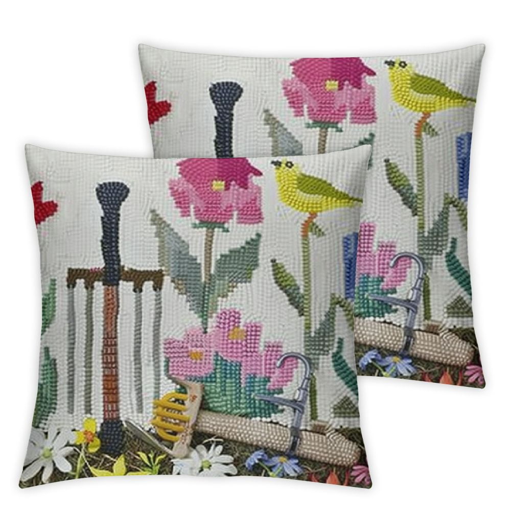Tulips Sparrow Poly Fill Hook Throw Pillow,Length, Home Decoration - Walmart.com