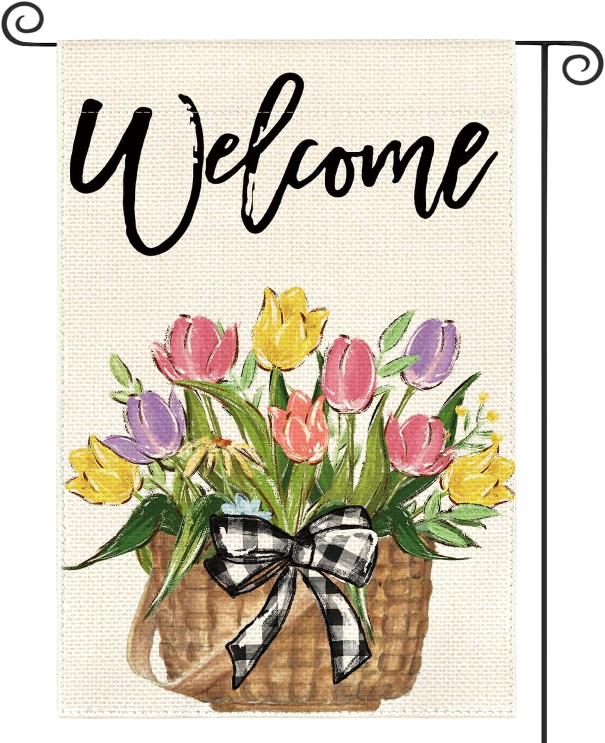 Tulips Spring Garden Flag 12x18 Inch Double Sided Outside, Floral ...