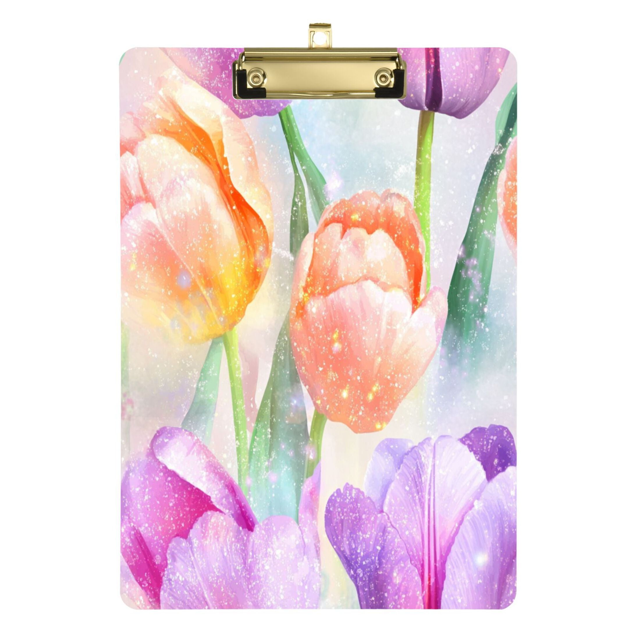 Tulips Watercolor Art Style Acrylic Clipboards A4 Standard Size ...
