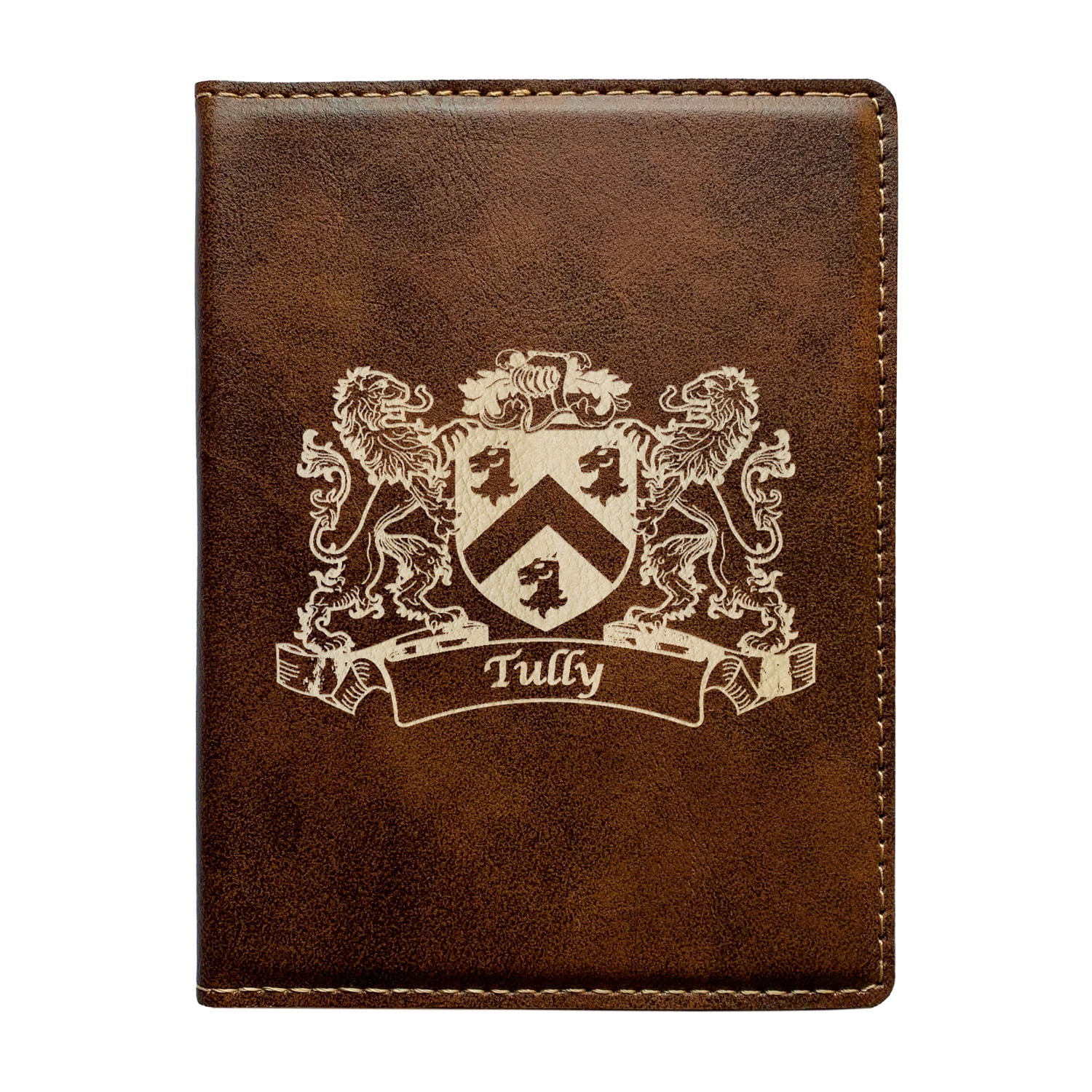 Tully Irish Coat of Arms Leather Passport Wallet - Walmart.com