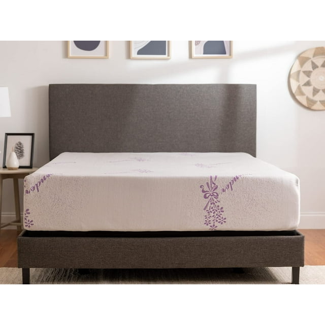 Tulo 12" Memory Foam Lavender Mattress in a Box, Pressure Relief, Full ...