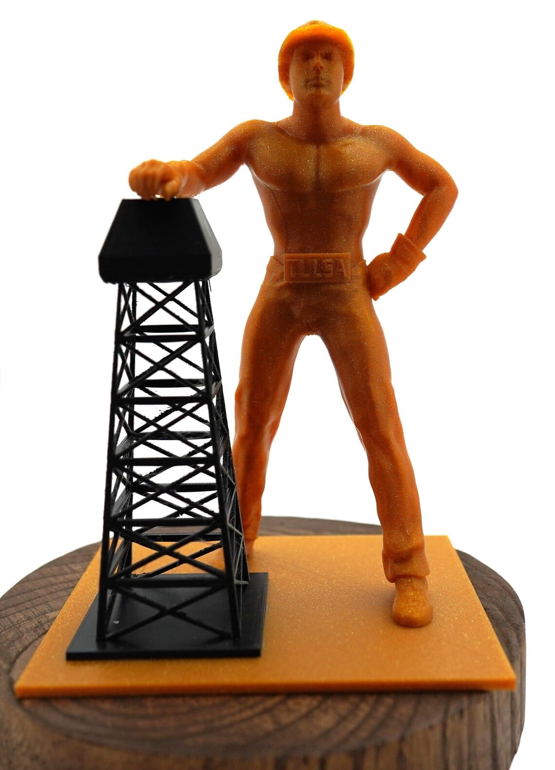 Tulsa Golden Driller Replica Statue, 7 Inch, Oil Worker Figurine, Route ...