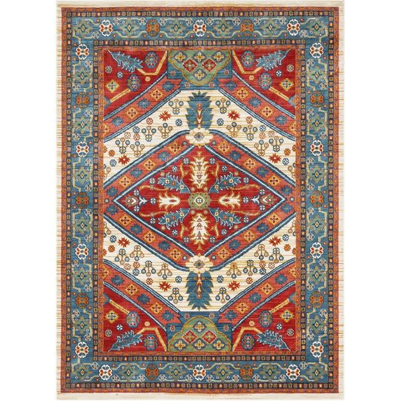 Tulsa Musta Ivory Traditional Medallion Area Rug - 5 ft. 3 in. x 7 ft ...