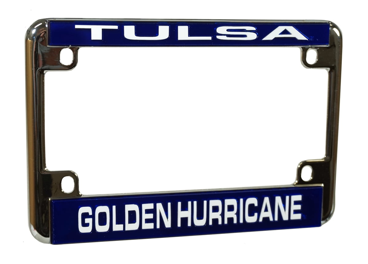 Tulsa NCAA Golden Hurricane Chrome Motorcycle License Plate Frame ...